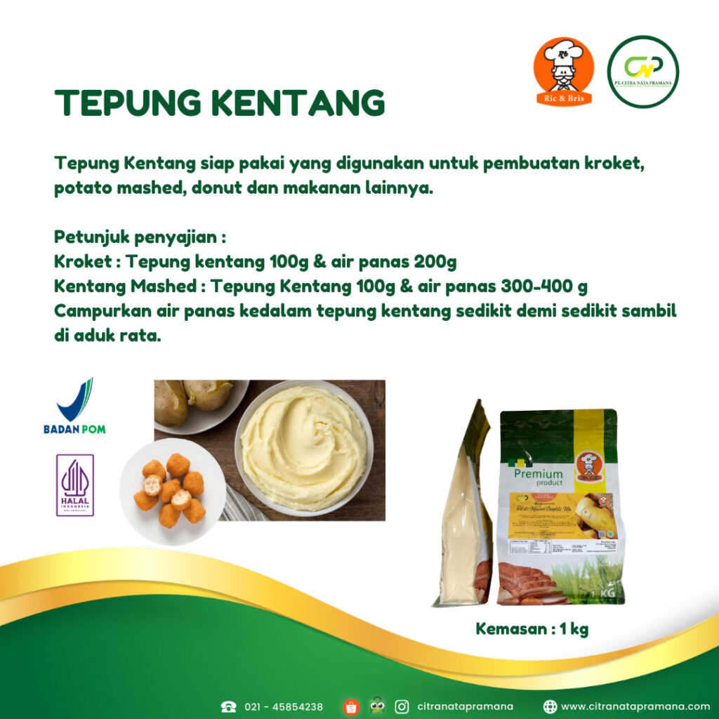 Potato Mashed Powder Tepung Kentang – Supplier Bahan Kue